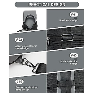 Grey Sling Bag for Men Women, Small Anti Theft One Strap Motorcycle Backpack Sling Tactical Chest Bag for Swimming Diving Outdoor Sports