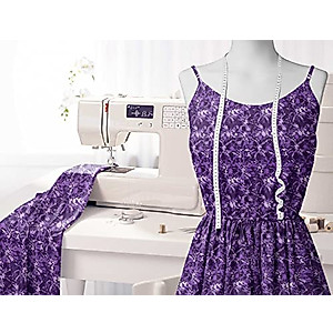 Soimoi Purple Heavy Canvas Fabric Batik Tie-Dye Print Upholstery Fabric, Fabric for Home Accents Fabric by The Yard 58 Inch Wide