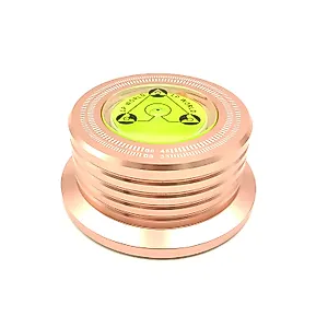 Record Weight 60HZ LP Disc Stabilizer Turntable Level Vinyl Clamp (60Hz, Gold)