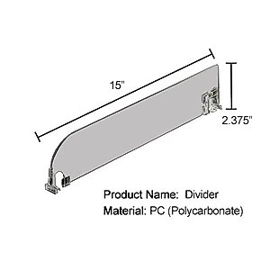 Pack of 20 Shelf Pusher Spring Loaded Organizer, Product Display Tray, 6 Different Tensions, Retail Shelving Pusher, Glider Self Pushing Bar, Convenience Store Display Clear Medium Duty 7N