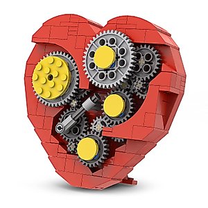 Millionspring A Clockwork Heart Sculpture Building Kits with Gear for Adult,Valentine Gifts Days Decoration for Her,Stress Reliever Building Toys,Creative New 2022(186pcs)