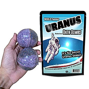 Uranus Bath Bombs XL Fizzers Funny Space Gags for Teen Boys Weird Gags for Men Uranus Jokes Stocking Stuffers for Friends Fun White Elephant Ideas Secret Santa Stocking Ideas for Teens Easter