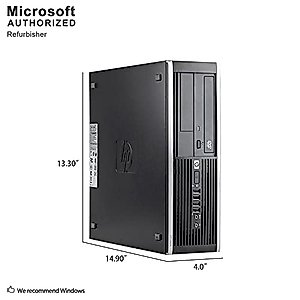 HP Compaq Pro 6305 SFF Business Desktop PC, AMD A6 5400B up to 3.8GHz, 16G DDR3, 512G SSD, WiFi, BT 4.0, VGA, DP, USB 3.0, Win 10 Pro 64 Bit -Multi Language (AMD A6)(Renewed)