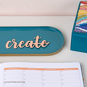 Erin Condren Designer Desk Accessories - Metal Bookmarks - Create Rose Gold Plated Metal Bookmark, Measuring 4.75” x 3”, Adds Fashion and Function to Any Book