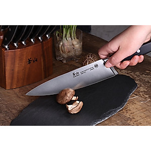 Cangshan TV2 Series 1023053 Swedish 14C28N Steel Forged 17-Piece Knife Block Set, Acacia