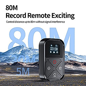 Remote Control for GoPro, TELESIN Magnetic Charging Wireless Smart Controller with LCD Display Wrist Strap for Go Pro Max Mini Hero 11 10 9 8 Traval Hiking Bike Motorcycle Cycling Selfie Accessories