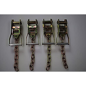 Xtreme 8 Point Roll Back Tie Down System Chain Ends for Car Hauler Carrier Tow Truck Flatbed