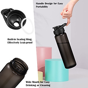 Mimorou 12PCS 24oz Sports Water Bottles Bulk Plastic Sports Drink Bottles Pack Sports Water Cups Set Sports Bike Water Bottles for Gym Outdoor Sports Cycling Camping Hiking Yoga (Clear Grey)