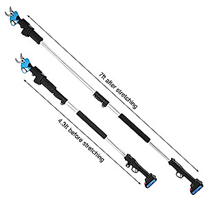 7.5ft Pole Pruner with 2Ah Lithium Battery, 1.5inch Electric Pruning Shears