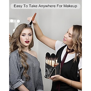 MONSTINA Makeup Brush Organizer Bag,High Capacity Portable Stand-Up Makeup Brush Holder,Professional Artist Makeup Brush Sets Case Waterproof Dust-proof Makeup Brush Cup