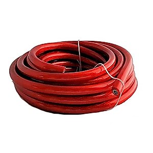 IMC Audio 1/0 Gauge CCA Power Red Wire Cable (5ft Red) Battery Cable Wire, Automotive, Car Audio Speaker Home Stereo System, RV Trailer, Amp Wiring 0 Guage Power Wire Cable 0 Car Audio