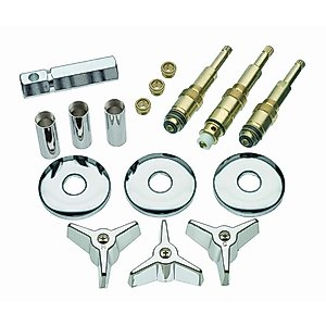 DANCO Bathtub and Shower 3-Handle Remodel/Rebuild Trim Kit for American Standard Colony Faucets | Cross-Arm Handle | 9C-23H, 9C-23C, 11C-1D | Chrome (39614)
