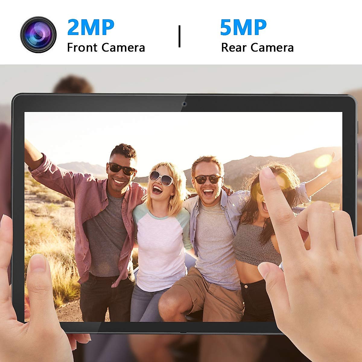 Tablet 10.1 Inch, Android 9.0 Pie Tablet PC with 32GB ROM/128GB Expand, Dual Sim Card 2MP+ 5MP Camera, WiFi, Bluetooth, GPS, Quad Core, IPS HD Display, Google Certified Tablet【2020 Newest Silver】