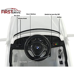 BMW 4-Series - First Drive - 12v Kids Cars - Dual Motor Electric Power Ride On Car with Remote, MP3, Aux Cord, Led Headlights, and Premium Wheels(White)