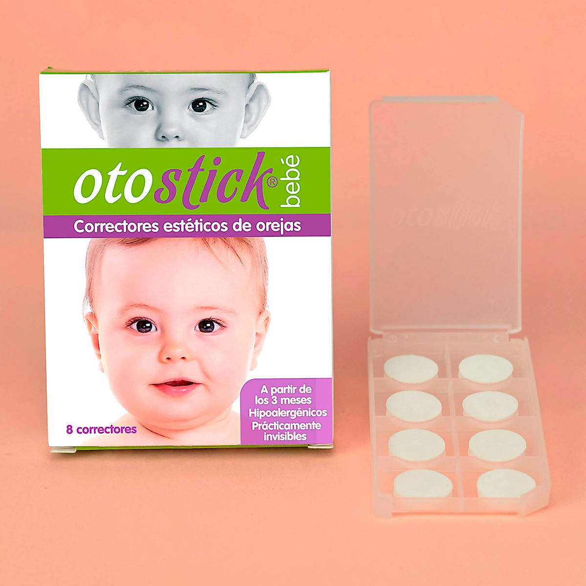 Otostick Baby, Aesthetic Correctors for Prominent Ears, Contains 8 Correctors and 1 Cap, 3+ Months