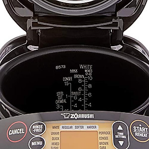 Zojirushi Pressure Induction Heating Rice Cooker & Warmer, 10 Cup, Stainless Black, Made in Japan