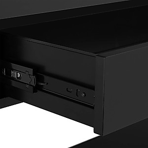 Yaheetech TV Stand, Entertainment Center with Drawer, 39.5" Media Console Table for TV with 2 Open Shelves for Bedroom, Living Room, Entryway, Black