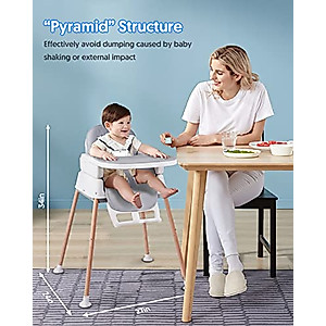 3 in 1 Baby High Chair, Bellababy Adjustable Convertible Chairs for Babies and Toddlers, Compact/Light Weight/Portable/Easy to Clean