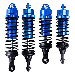 Hobbyfire Shocks Aluminum Threaded Absorber Damper Upgrades Parts Accessories for 1/10 Traxxas Rustler 4X4 VXL Stampede 4X4 Hoss 4X4 Replace 5862 (Navy Blue)