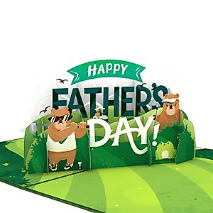 Lovepop Father’s Day Golf Pop-Up Card – Father’s Day Card – Handcrafted 3D Pop-Up Greeting Card for Him – Father’s Day Love Card, 5 x 7”
