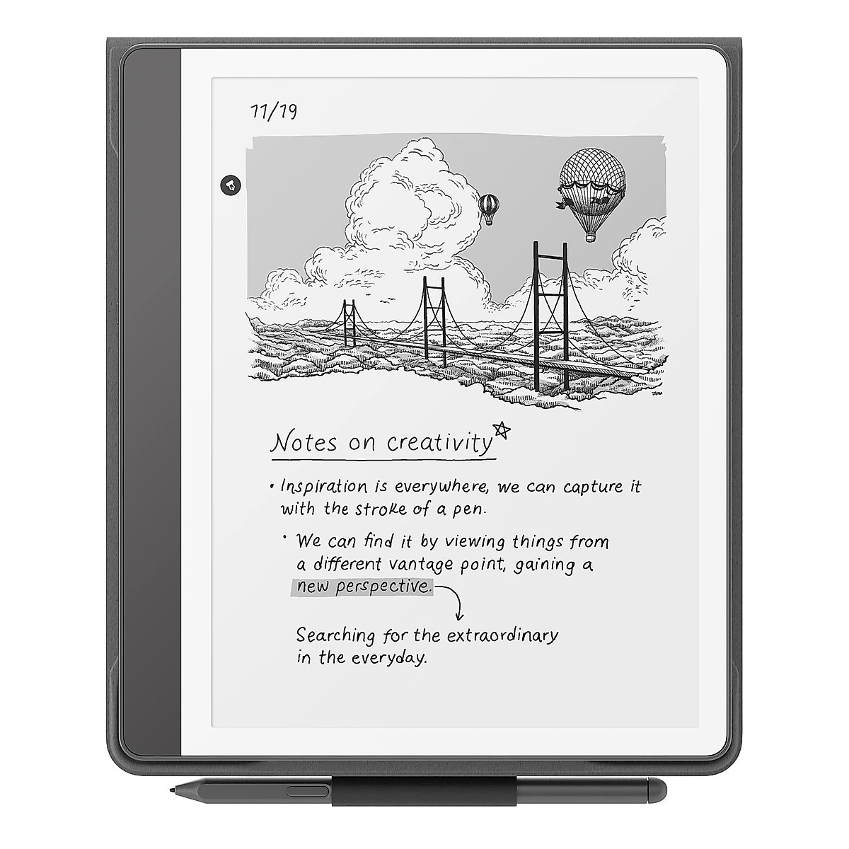 New Amazon Kindle Scribe Premium Pen, Sleek Stylus Design with Improved Eraser - Tungsten