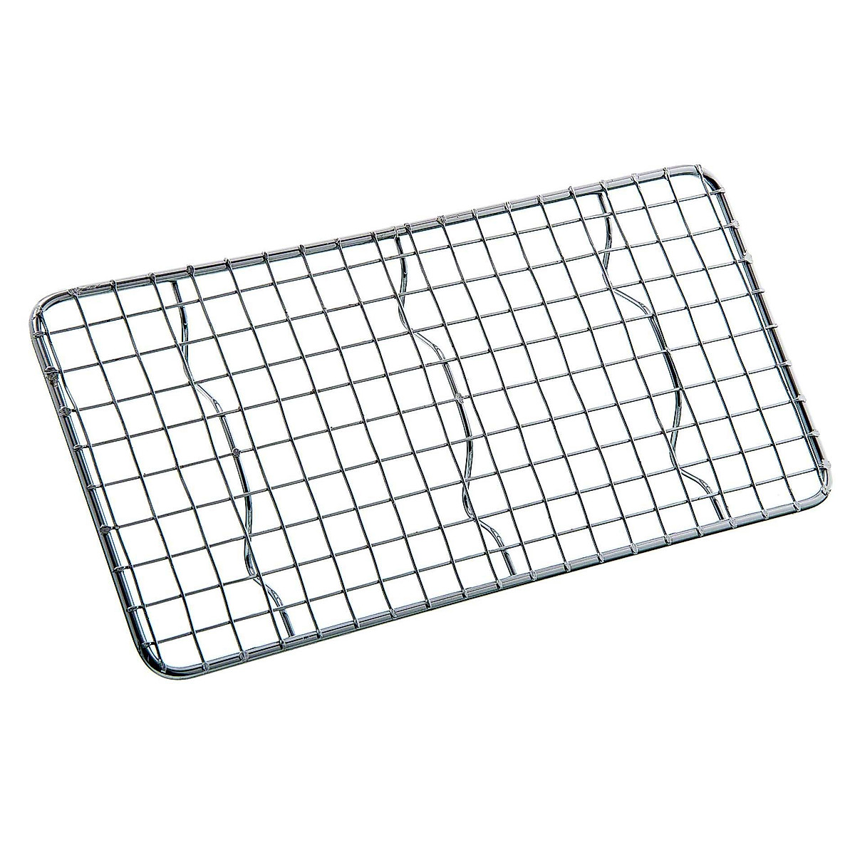 TrueCraftware Set of 2 Third Size Rectangular Chrome-Plated Wire Pan Grate 5"x 10" -Fits Third Size Sheet Cookie Pans Cooling Rack for Baking and Cooking