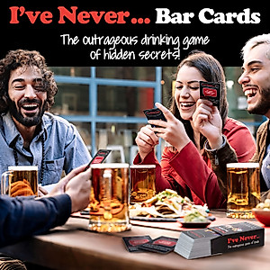 I've Never...? Bar Cards - Hilarious Truth or Dare Game for Parties, Vacations, and Game Nights, Perfect for Friends and Adults | 2+ Players | Ages 17+