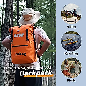 Iculbag Backpack Coolers Insulated Leak Proof 36cans for Man Women Insulated Cooler Backpack Waterproof Soft Travel Hiking Beach Camping Picnic for 12hours Cooling