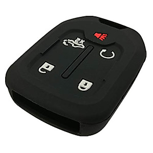 KAWIHEN Silicone Key Fob Cover Compatible with for 2019 2020 2021 Chevrolet Chevy Silverado 1500 2500HD 3500HD GMC Sierra 1500 2500HD 3500HD HYQ1EA 13529632 13591396
