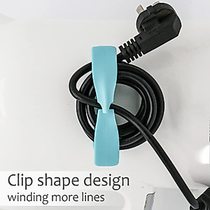 Cord Organizer for Kitchen Appliances - Upgraded Adhesive Cord Winder Wrapper Holder Cable Organizer for Small Appliances, Coffee Makers, Mixer, Pressure Cookers and Air Fryers (Black+Grey, 12 Pack)