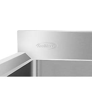KoolMore 38 in. Three-Compartment Commercial Bar Sink with 3 in. Backsplash and Faucet, NSF Certified in Stainless Steel (SBR3B38-320)