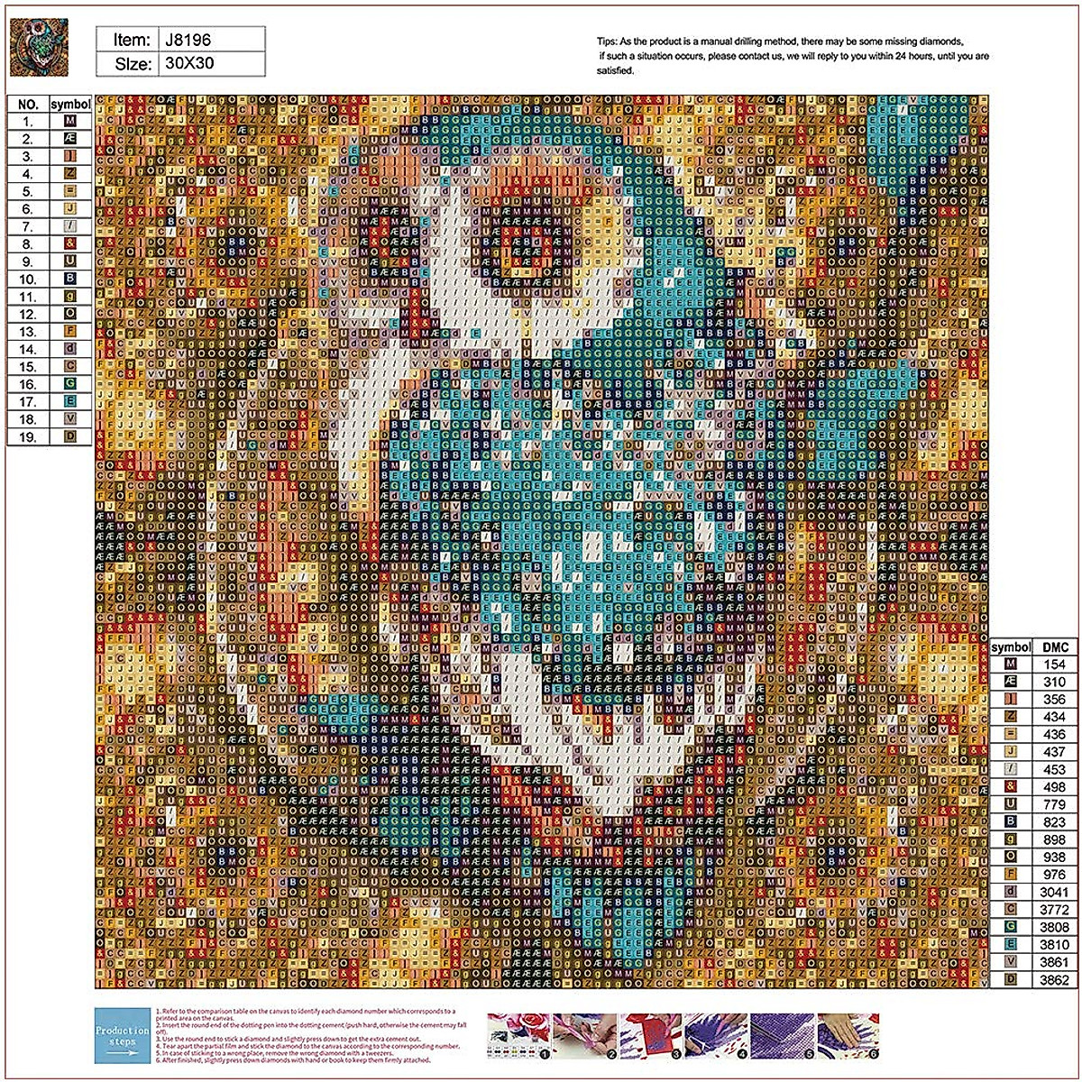 Cenda Diamond Painting Kits for Adults Kids, 5D DIY Owl Diamond Art Accessories with Round Full Drill for Home Wall Decor - 11.8×11.8Inches