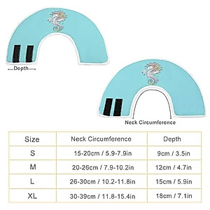 Seahorse Unicorn Fantasy Comfortable Dog Cone Cat Collar Adjustable Prevent from Licking Wounds M