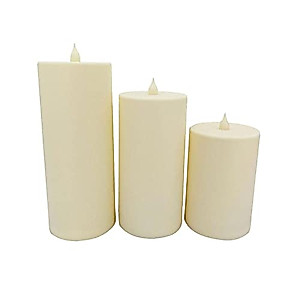 Member's Mark 3-Pack Outdoor Flameless Candle, Ivory