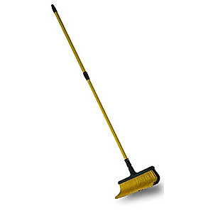 Claw Broom - Easy Push and Pull Design for Raking and Sweeping Indoor Outdoor - Adjustable Handle 38" - 62" - Curve Claw bristles - Dust, Leaves, and Light Snow are Swept Away in a Jiffy