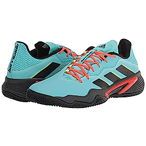 adidas Men's Barricade Clay Tennis Shoe, Pulse Aqua/Black/Pulse Lime, 12
