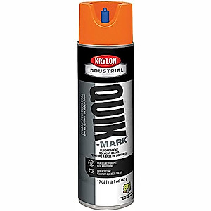 Krylon Industrial Quik-Mark Sb Inverted Marking Paint Fluorescent Orange, Lot of 12