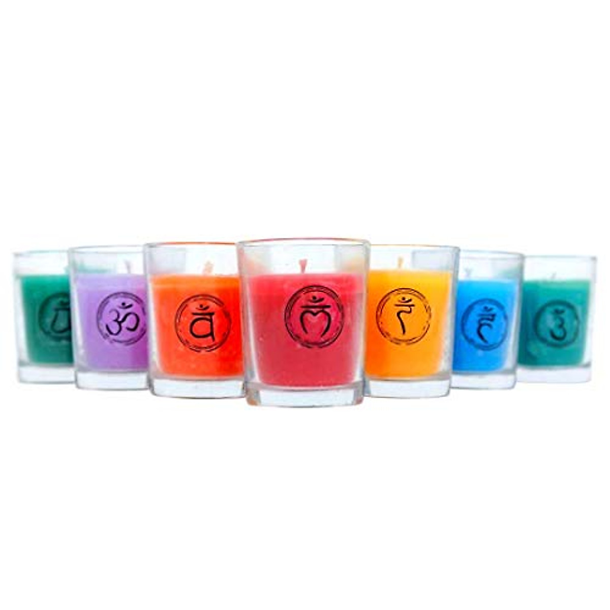 Chakra & Luck Votive Candles Scent Pack of Aromatherapy Candle Set Eucalyptus Candle Lavender Candle Rose Candle Jasmine Candle Cedar Candle, Lotus and Ylang Ylang Home Scent