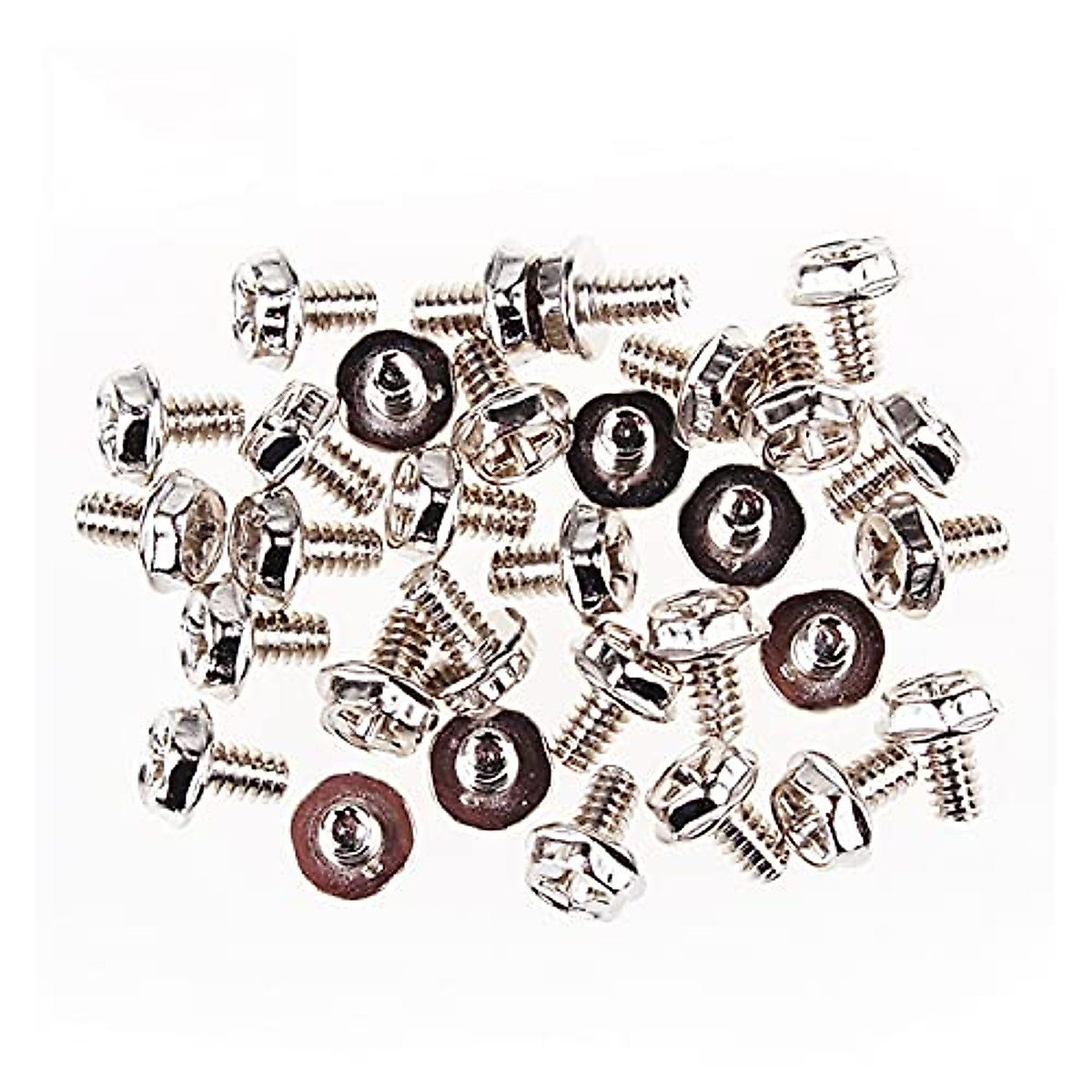 OPYTR Screw Anchors 50Pcs 6-32 * 6 Thread Teeth Outside Hex Computer PC Case Cooling Fan Toolless Adjustment Screw Thumbscrews Thumb Screw Anchors (Size : Black (50Pcs))