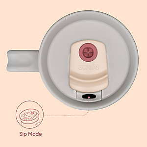 Owala Stainless Steel Triple Layer Insulated Travel Tumbler with Spill Resistant Lid, Straw, and Carry Handle, BPA Free, 40 oz, Dusty Pink (Yoga Rose)