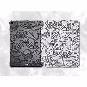 Pizza Fast Food Burger Pattern case Compatible with iPad Mini Air Pro 7.9 8.3 9.7 10.2 10.9 11 12.9 inch Pattern Cover New 2022 2021 Trifold Stand 3 4 5 6 7 8 9 Generation 513 (10.2" 7/8/9 gen)