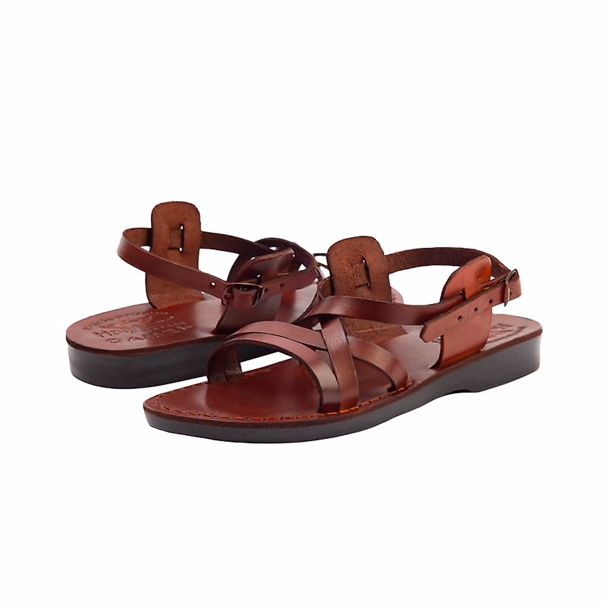 Holy Land Market Unisex Adults/Children Genuine Leather Biblical Sandals/Flip Flops/Slides/Slippers (Jesus - Yashua) Yashua Style II