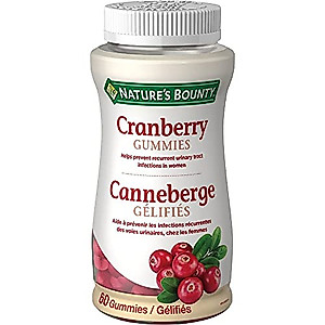 Nature's Bounty Cranberry Gummies, 60's
