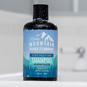 Rocky Mountain Barber Company Kids Shampoo for Boys with Light Citrus Scent - Gentle Cleansing - 12.5 oz