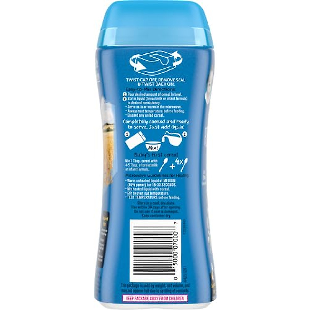 Gerber Baby Cereal, Rice, 8 Ounce