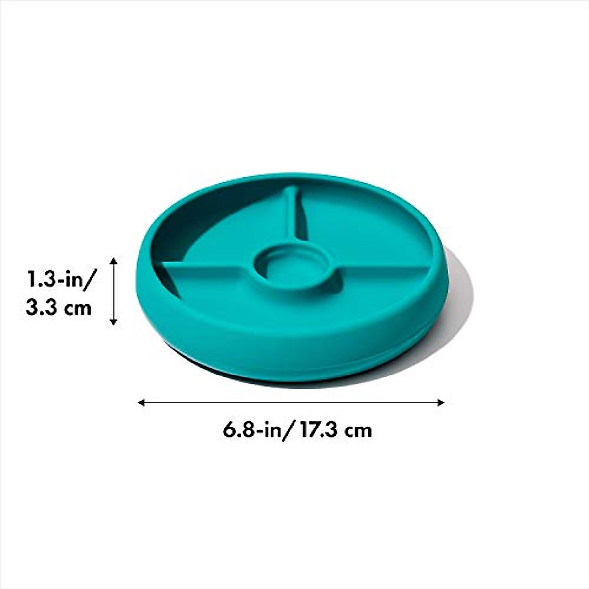OXO Tot Silicone Divided Plate Teal