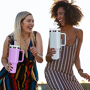 Stanley Cup Accessories Set Including 2 Pcs Silicone Spill-Proof Stoppers 1Pcs Decorsnap 7 Pcs Cup Decorations and 3 Pcs Straw Cover for 10MM Straws Compatible with Stanley 40oz Tumbler (Devil)