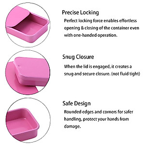 Tighall 8PCS Metal Slide Top Tin Containers Rectangle Tin Box Empty Storage Tins for Lip Balm Candles Crafts Candies Jewelry (2.2"*1.1"*0.4",Pink)