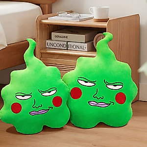 Douzeur 17.55 in Mob Psycho 100-Arataka Plush Green Dimple Elf Pillow Plush Toys Around as Festival Gift Accompany Children