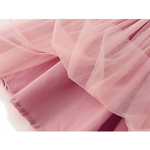 Baby Girls Layered Butterfly Tulle Tutu Dresses Toddler Cotton Tutu Sleeveless Princess Dress(Dark Pink, 5 Years)